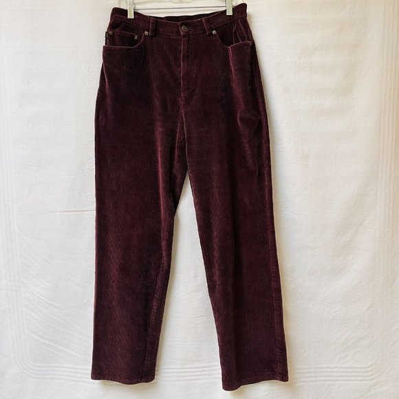 Ralph Lauren | Pants & Jumpsuits | Ralph Lauren Lauren Jeans Co Corduroy Pants Womens 2 Maroon ...